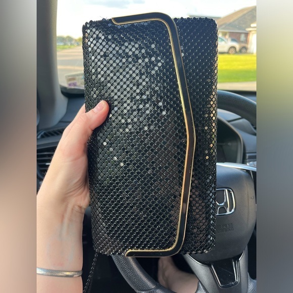Vintage | Bags | Vintage Black And Gold Art Deco Metallic Purse With ...